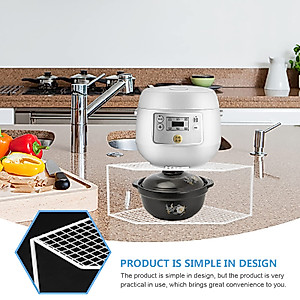 Hemoton 2pcs Countertop Spices Rack Syrup Bottle Rack Draining Pan Rack Two-Layer Pan Organizer Small Corner Shelves 2 Tier Corner Shelves Pan Storage Rack Shelf Wrought Iron Sink White