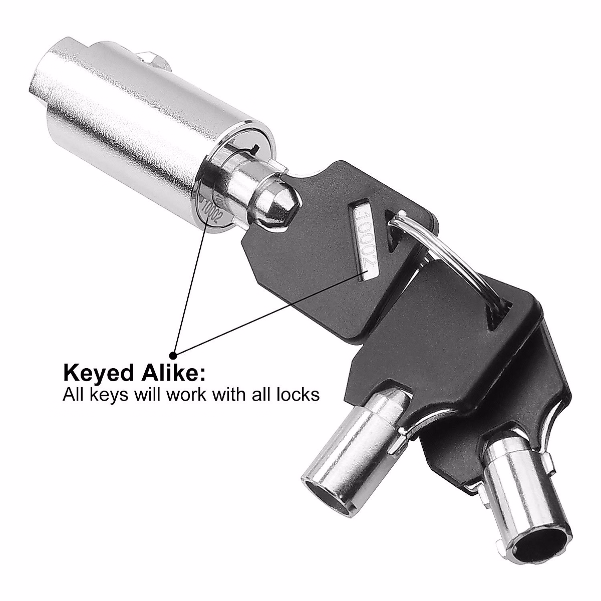 STARVAST Tubular Key Lock for Vending Machines, Zinc Alloy, Chrome, 2 Pack