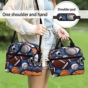 Rnyleeg Sport Theme School Backpack Kids Bookbag Set with Lunch Bag & Pencil Case Bookbags Middle Elementary Preschool Kindergarten Supplies