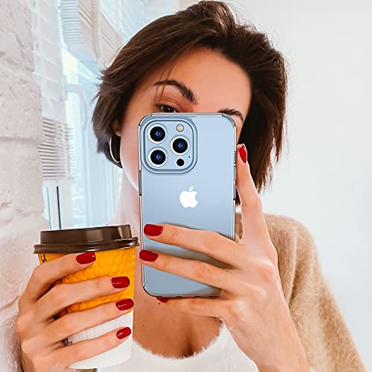 Imguardz Compatible with iPhone 13 Pro Clear Case with 2 Pack Tempered Glass Screen Protector, Hybrid Shockproof Protective Phone Case Slim Thin Cover for iPhone 13 Pro 6.1 inch 2021 (Clear)