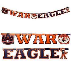 Auburn University War Eagle Banner! 7 ¾ Foot Long Banner. Proudly Displaying the Official Auburn Logo & Aubie! For Tailgates, Graduation, Birthdays, Football Parties, Dorm or Home Decor! by Havercamp