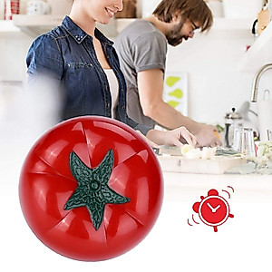 60 Minutes Kitchen Timer, Cute Tomato Timer Mechanical Countdown Hour Meter for Cooking Homework Baking Learning(L)
