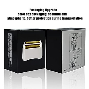 2 Packs Pro Shaver Replacement Foil and Cutters Compatible with Andis #17155 & #17150 Shaver Pro Foil (Golden)