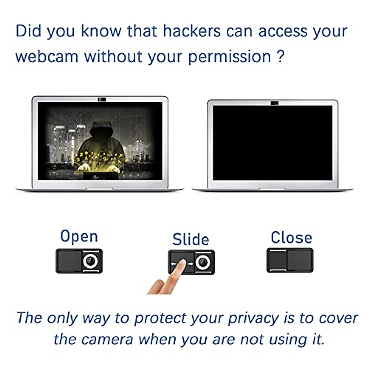 3 -Pack Webcam Cover, Protect Your Privacy and Security,Webcam Cover Slide for Laptop, MacBook, PC, Cell Phone and More Accessories