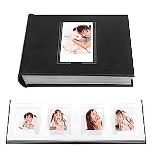 Photo Album with Writing Space for Fujifilm Instax Mini Camera, Polaroid Camera, 64 Pockets Instax Photo Album Polaroid Photo Albums Book for Fujifilm Instax Mini 11 9 8 40 Evo Instant Camera, Black
