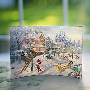 Trend Setters Disney – Mickey Mouse – Minnie Mouse – Victorian Christmas – Curved Acrylic Photo Print – Free Standing Light Catching Photo Décor – For Gifting and Collecting Ltd.