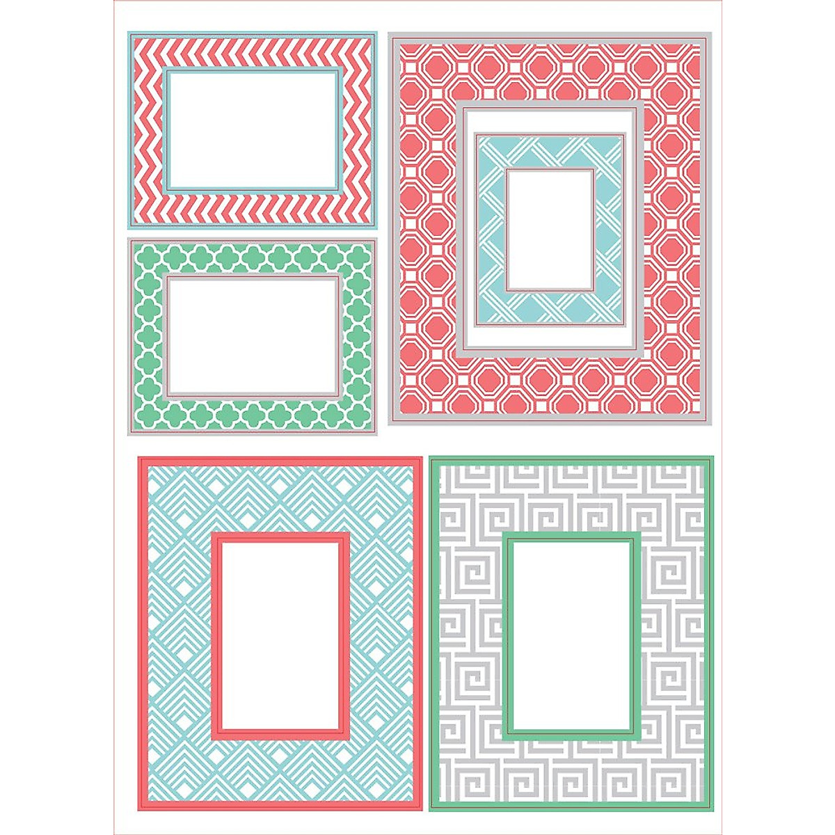 WallPops WPK1595 Geo Color Frame Wall Art Kit, Multicolor