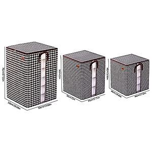 3 PCS Large Capacity Clothes Storage Bag Organizer Clothes Storage Bag Wardrobe Sorting Storage Box 180L/140L/100L