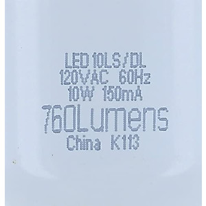 GE Lighting 79369 LED Bright Stik 10-watt (60-Watt Replacement), 760-Lumen Light Bulb with Medium Base, Daylight, 1 Box (3 Bulbs Total)