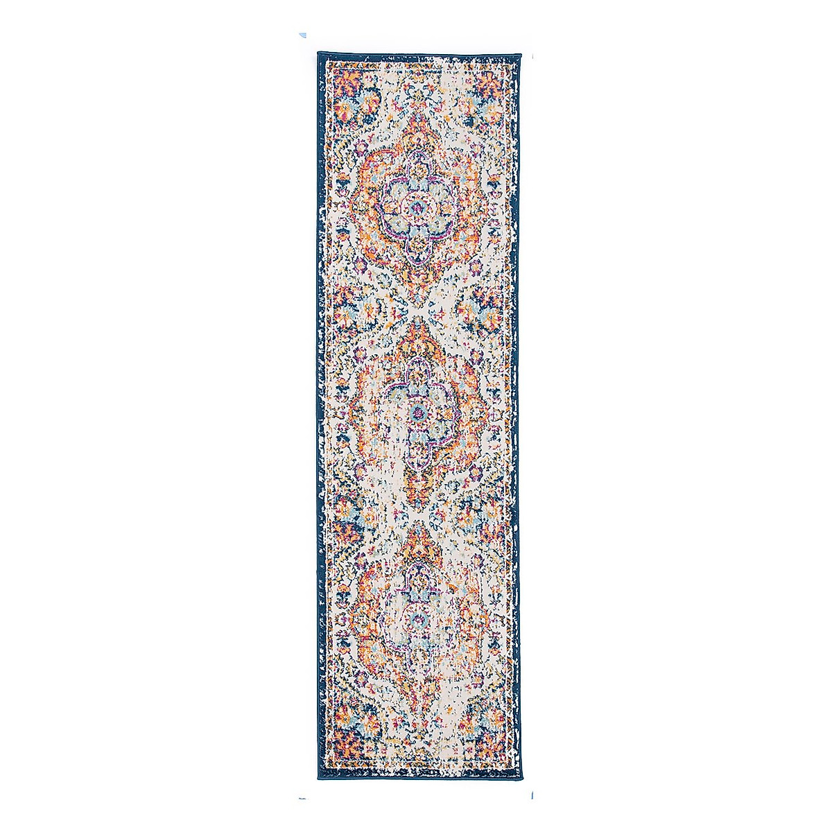 Rugshop Vintage Distressed Bohemian Runner Rug 2' x 7' Multi