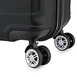 Kono 3 Piece Luggage Sets Expandable(only 28") Lightweight with Spinner Wheels TSA Lock Hardside Travel Rolling Suitcases 20in 24in 28in Carry on Black