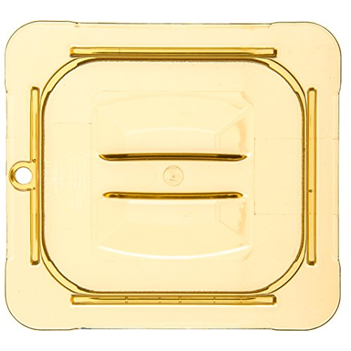 Carlisle FoodService Products 10510U13 StorPlus High Heat Universal Handled Food Pan Lid, Sixth Size, Amber