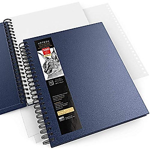 ARTEZA Spiral Sketch Book 9x12 Drawing Pad 2 pack 100 Sheets Sketch Pads for Drawing for Adults & Teens