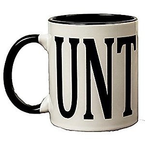 Adult Humour Rude Gift Cup Ceramic UNT CUNT With Black Handle Ceramic Coffee Tea Mug Cup