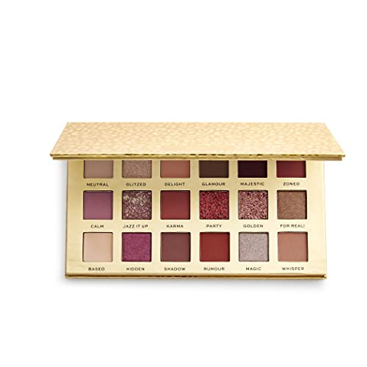 Revolution Pro Eyeshadow Palette, Glitter, Matte & Pearl Pigments, 18 Panned Shadows, Vegan & Cruelty-Free, New Neutral, 0.63 Oz