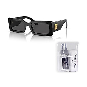 Dolce & Gabbana DG4416 501/87 53MM Black/Dark Grey Sunglasses for Women + BUNDLE With Designer iWear Complimentary Eyewear Kit