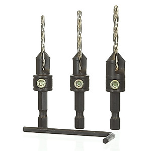 Make it Snappy Tools Quick-Change 3-Pc. Countersink Drill Bit Set. Proudly Made in The USA.