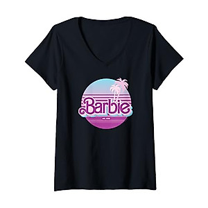 Barbie - Dream Summer Retro Sunset V-Neck T-Shirt