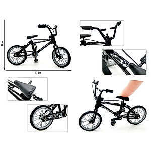 WGKK Finger Mountain Bikes Mini BMX Finger Skateboards Toys Set,Toy Miniature Bicycle,Finger Scooter,Skateboard Knee Pads and Finger Shoes Tools Accessories,Educational Toys for Party Favors