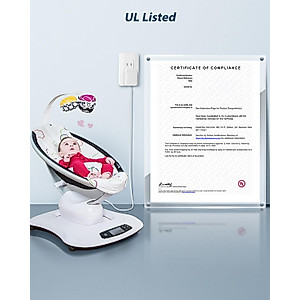 CONMDEX Graco Swing Power Cord 6ft, Replacement for Duetsoothe/DuoGlider/Graco Baby Swing/Graco Simple Sway Swing/Glider LX/Simple Sway LX, Adapter 5V Charger Baby Swing Ideal for Parents, White