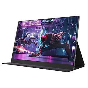 HONGYIFEI2021 Monitor 144Hz 2K Portable Monitor 15.6'' HDR FHD IPS 100% SRGB Gaming with USB-C HDMI External Computer Display for PS4 PS5 Xbox Switch PC Phone, 2560x1440 Gaming Monitor