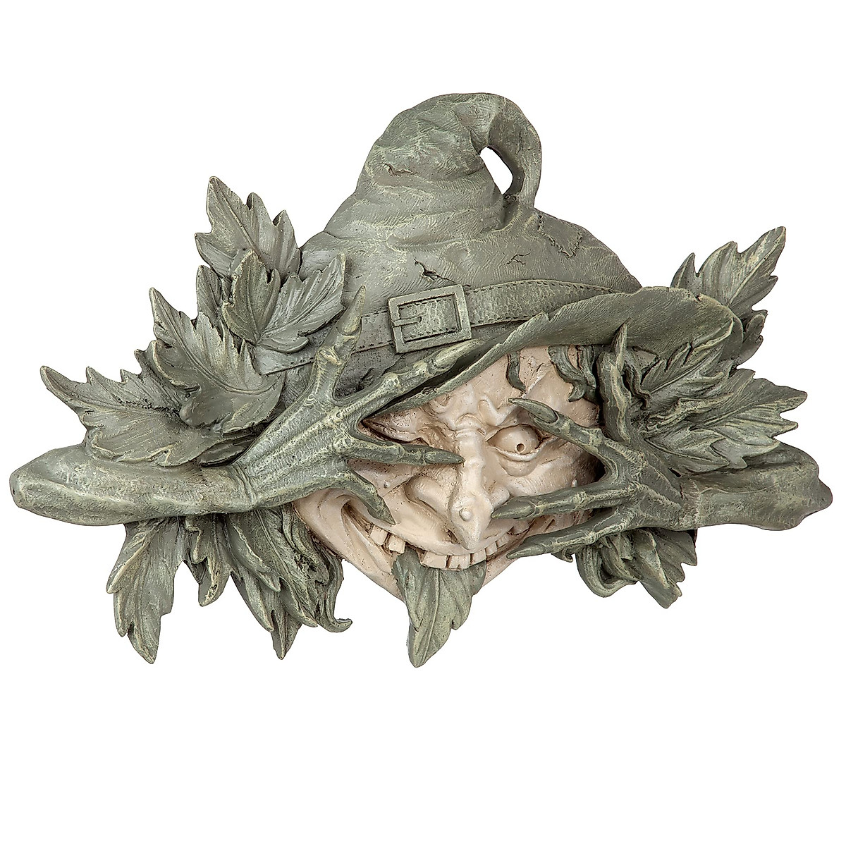 Design Toscano Poison Ivy Forest Witch Greenman Wall Hanging Sculpture, 15.5" Wx2 Dx9.5 H, two tone stone