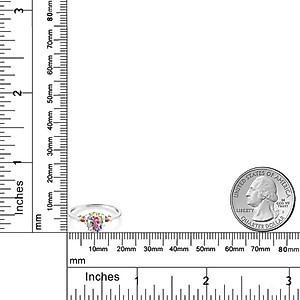 Gem Stone King 925 Silver and 10K Rose Gold Oval Gemstone Birthstone Engagement Ring | Oval 7X5MM | Wedding Engagement Anniversary Solitaire Promise Ring For Women