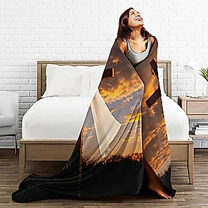 JSHXJBWR Easter Cross Throw Blanket Warm Cozy Lightweight Blankets Easter Gift Flannel Blanket for Sofa Couch Bed Office Holiday Decorative 60"X50"