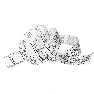 Quik Measure Pro Fish Rulers - 36" Boat Ruler Fish Measuring Sticker - Transparent Waterproof Decal Tape Measure - Made in USA - Clear Discreet Adhesive for Boat, Kayak, Net, Gaff, Table - 36 in