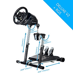 Wheel Stand Pro SuperTX Stand Compatible With Thrustmaster T300RS, T248, TX Leather, T150/T150 Pro/TMX/TMX Pro,GT, TX, TS-XW, TS-PC, T300GT, T-GT, T-GT II & T500RS Wheel & Pedals Not included