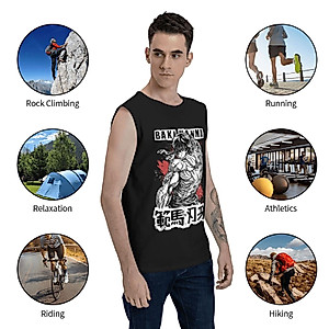 Anime Baki The Grappler Baki Hanma Tank Top Man's Summer Sleeveless Tee Casual Running Workout Sport Vest Black