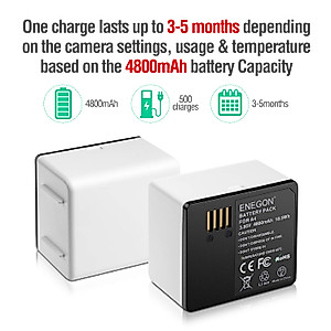 ENEGON Rechargeable Li-ion Battery(2 Pack) and Smart LED Dual Charger Kit ONLY for Arlo Ultra 2, Arlo Pro 3 Camera (VMA5400), NOT Compatible with Arlo Pro/Pro 2, Arlo Go