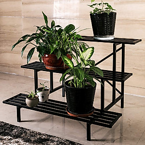 Zhongma Heavy Duty 3 Tier Plant Stand for Home, Garden, Plant Lovers,Metal Storage Rack Shelf/Freestanding Display Stand