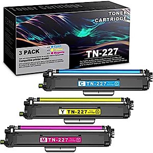 3 Pack (1C+1M+1Y) TN227 TN-227 Compatible Toner Cartridge Replacement for Brother MFC-L3770CDW MFC-L3710CW MFC-L3750CDW MFC-L3730CDW HL-3210CW HL-3230CDW HL-3270CDW HL-3230CDN Printer