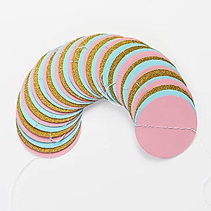 Blue Pink Gold Party-Decorations Gender-Reveal - 52Ft Paper Streamers 17FT Paper Banner Garland Hanging Decor Birthday Ideas Event Party Supplies