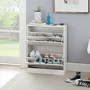 Yak About It - White Double Door Shoe Cabinet