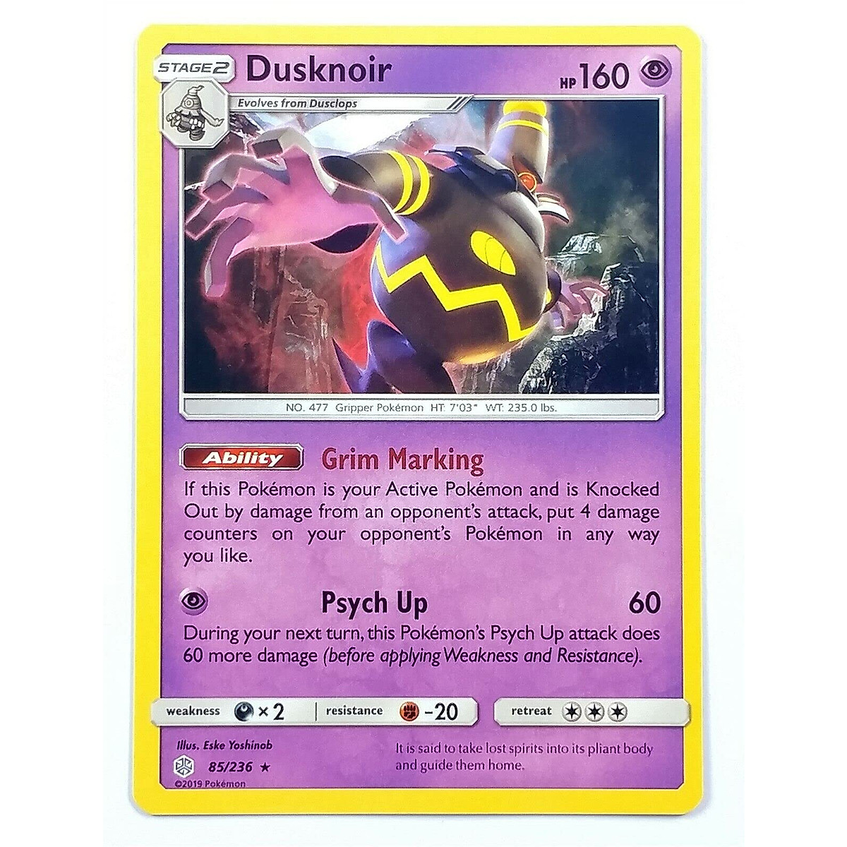 Dusknoir 85/236 - Rare - Cosmic Eclipse - Rare - NM/M