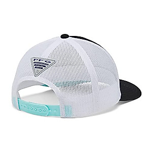 Columbia Unisex PFG Fish Flag Snapback Ball Cap, Black, White, One Size