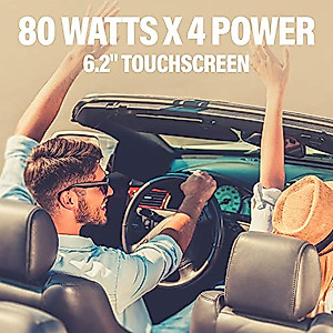 Planet Audio P9630B Car DVD Player - Double Din, Bluetooth Audio and Hands-Free Calling, 6.2 Inch LCD Touchscreen Monitor, MP3 Player, CD, DVD, WMA, USB, SD, AUX In, AM/FM Radio Receiver