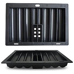Yuanhe Poker Chip Tray Rack - Blackjack Casino Poker Table Dealer Chips Tray with 2 Card Slots, 350-Chip Capacity