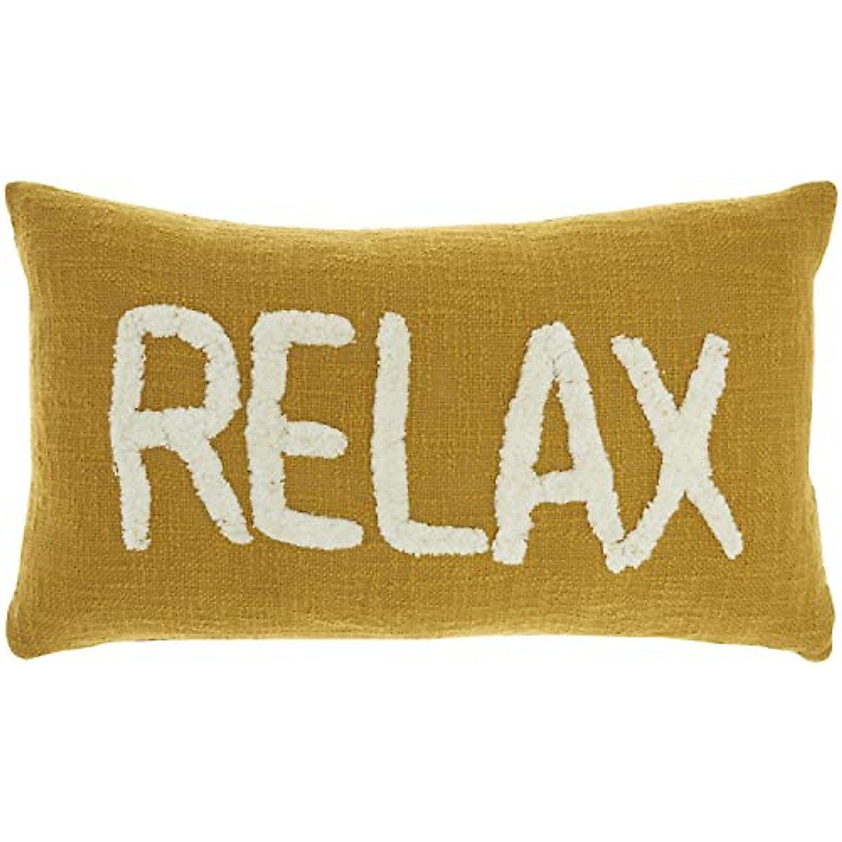 Mina Victory Life Styles Throw Pillow, 12"X21", Mustard