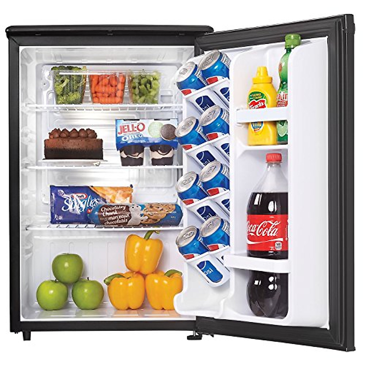 Danby DAR026A1BDD-6 2.6 Cu.Ft. Mini Fridge, Compact Refrigerator for Bedroom, Office, bar, countertop, E-Star Rated in Black