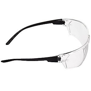 Amazon Basics Safety Glasses (Clear/Black), Anti-Fog, 12-pack (Previously AmazonCommercial brand)