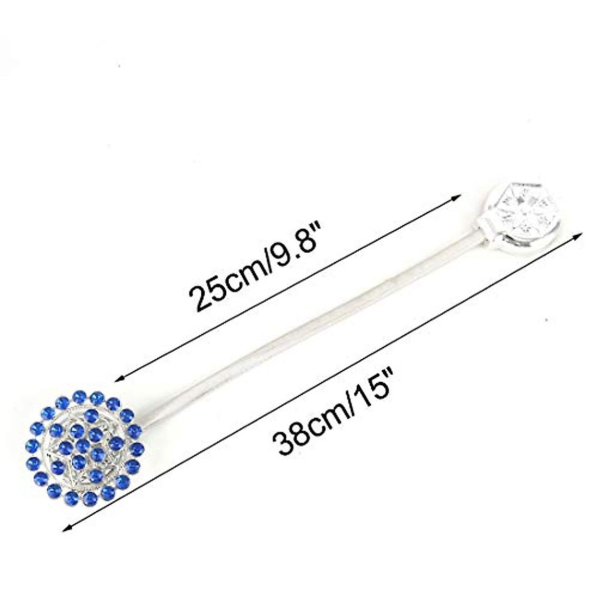 uxcell 2 Pack Magnetic Curtain Tiebacks 15 Inch Curtain Holdbacks Window Tassels Tie Backs Clips Decorative Rope Curtain Holdback Holder, Blue