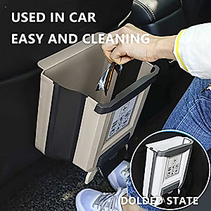 2Pack Hanging Trash Can | TOZSEN Compost Bin for Kitchen for Cabinet Car Bedroom Bathroom Kitchen Office Indoor Compost bin | 2.4 Gallon