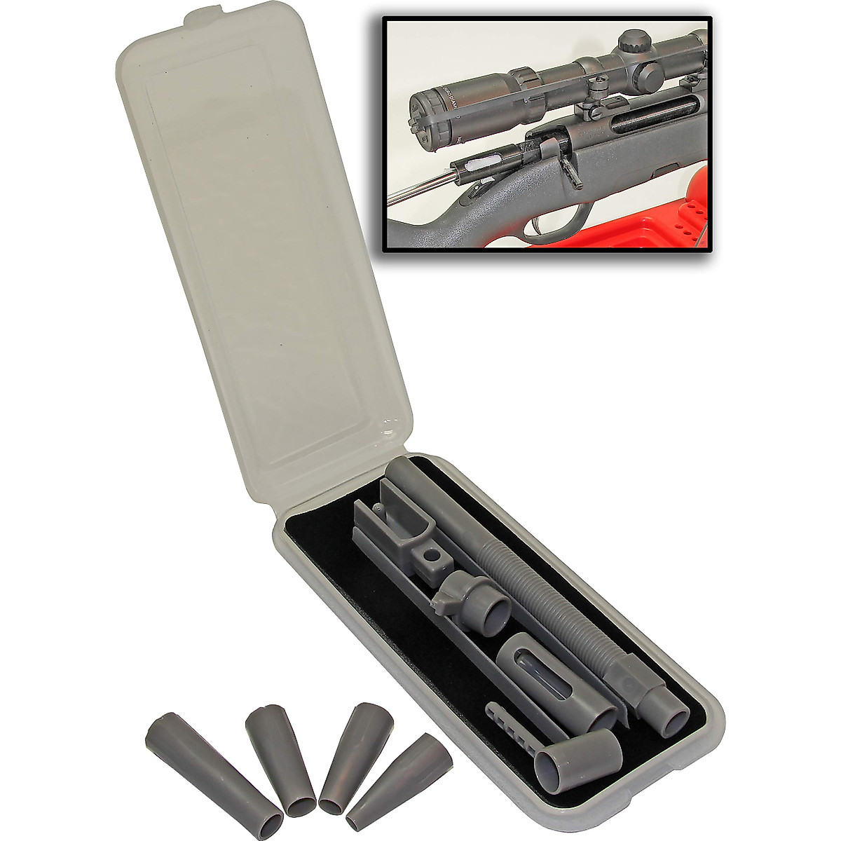 MTMSBK Screw-It Deluxe Bore Guide Kit, USA Made, Gray/Clear