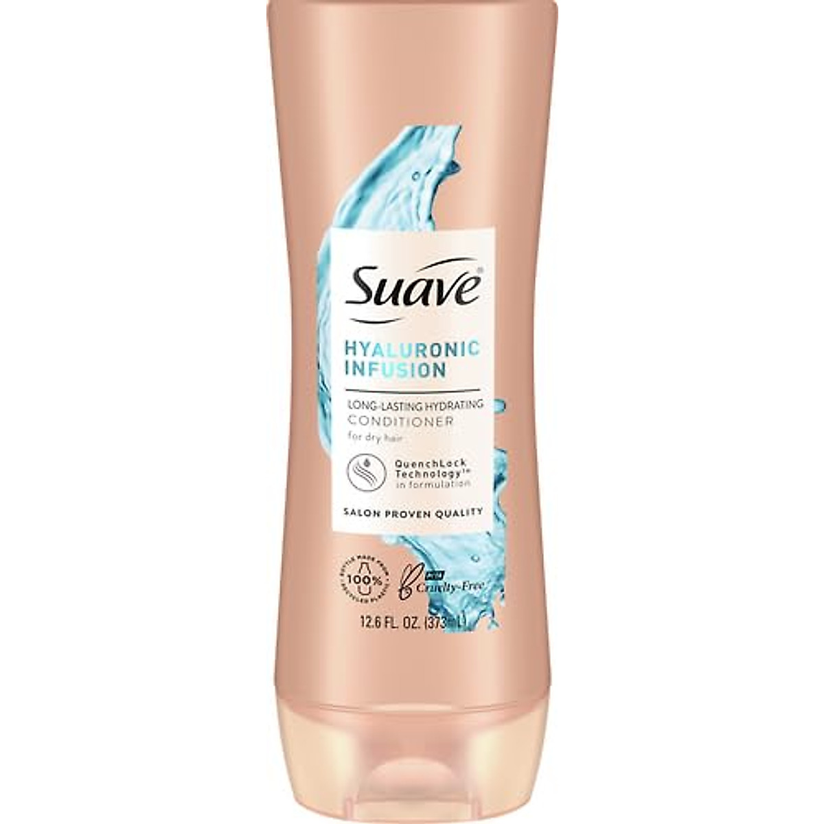 Suave Hydrating Conditioner Conditioner for Dry Hair Hyaluronic Acid Long Lasting Hydration 12.6 oz