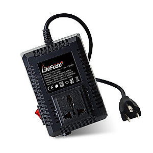 LiteFuze 500 Watt Step Up/Step Down Travel Voltage Converter, 220/110v to 110/220v converter with Type B Plug – Compatible with Hair Straightener, Camera, Laptop & More