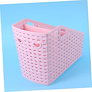 NOLITOY Debris Storage Container 4 Desktop Storage Basket Makerup Organizer Container Rattan Stationery Organizer