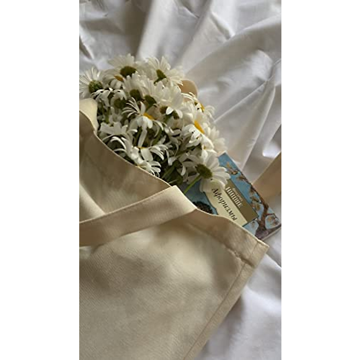 AYEBY Cool Rabbit Pattern Canvas Tote Bag with Zipper - Bold and Eye-Catching Reusable Grocery Bag for Women, Mothers, Friends, Teachers, White-Collar Workers, and Students…